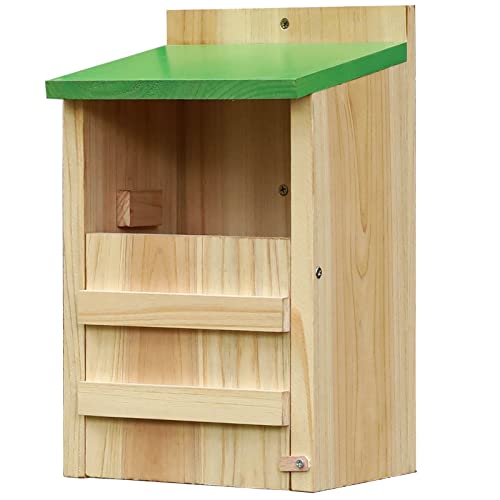 STARSWR Owl House,Owl Box for Outdoors,Screech Owl Nesting Box, Owl Bird House for Outside,Large Wooden Bird Box