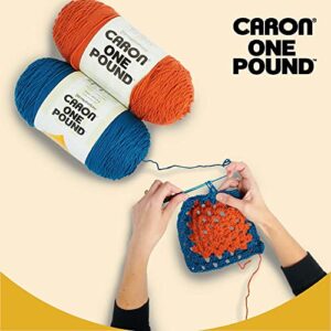 Caron One Pound Cape Cod Blue Yarn - 2 Pack of 454g/16oz - Acrylic - 4 Medium (Worsted) - 812 Yards - Knitting, Crocheting & Crafts