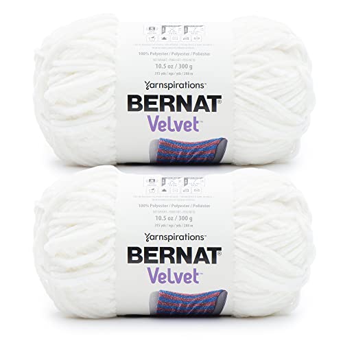 Bernat Velvet Yarn, 2 Pack, White 2 Count