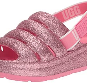 UGG Kids K Sport Yeah Glitter Sandal, Pink, 9 US Unisex Toddler