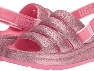 UGG Kids K Sport Yeah Glitter Sandal, Pink, 9 US Unisex Toddler