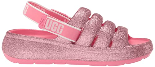 UGG Kids K Sport Yeah Glitter Sandal, Pink, 9 US Unisex Toddler