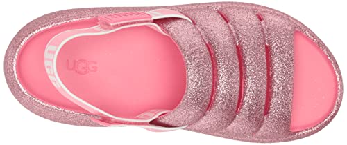 UGG Kids K Sport Yeah Glitter Sandal, Pink, 9 US Unisex Toddler