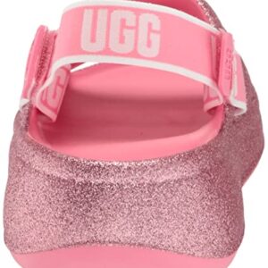 UGG Kids K Sport Yeah Glitter Sandal, Pink, 9 US Unisex Toddler