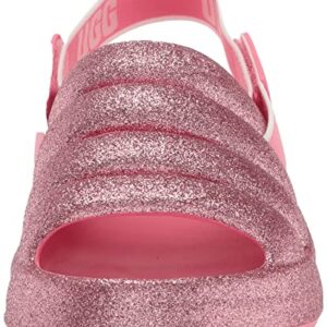 UGG Kids K Sport Yeah Glitter Sandal, Pink, 9 US Unisex Toddler