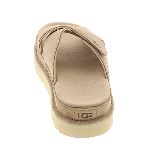 UGG Women's GOLDENSTAR Cross Slide Sandal, Driftwood, 6