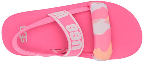 UGG K Zuma Sling Camopop Flat Sandal, Taffy Pink, 12 US Unisex Little Kid