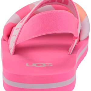 UGG K Zuma Sling Camopop Flat Sandal, Taffy Pink, 12 US Unisex Little Kid