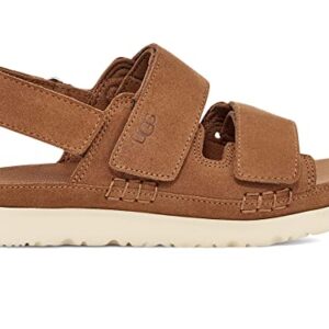 UGG Girls K GOLDENSTAR Slingback Sandal, Chestnut, 5 Big Kid