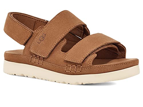 UGG Girls K GOLDENSTAR Slingback Sandal, Chestnut, 5 Big Kid