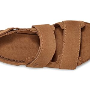 UGG Girls K GOLDENSTAR Slingback Sandal, Chestnut, 5 Big Kid