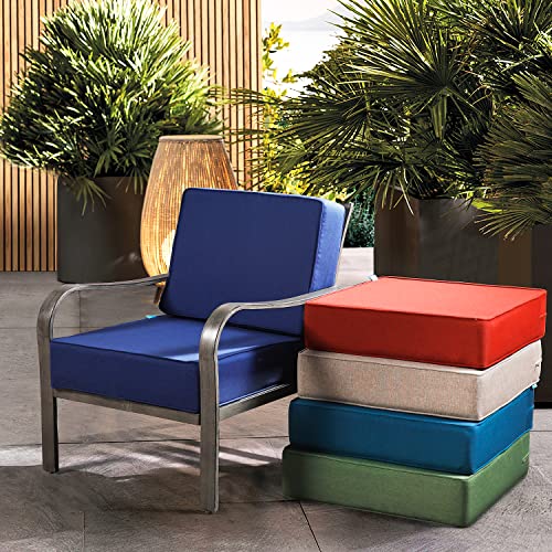 ARTPLAN Deep Seat Outdoor Cushion,Set 24"x24"x6",18x24 Thick Bench Patio Chair Cushion, for Patio Furniture Square