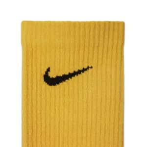 Nike 2 Pack Sports Dri-Fit Moisture Wicking Athletic Crew Socks (Medium, (Orange/Yellow) and (Maroon/Blue))