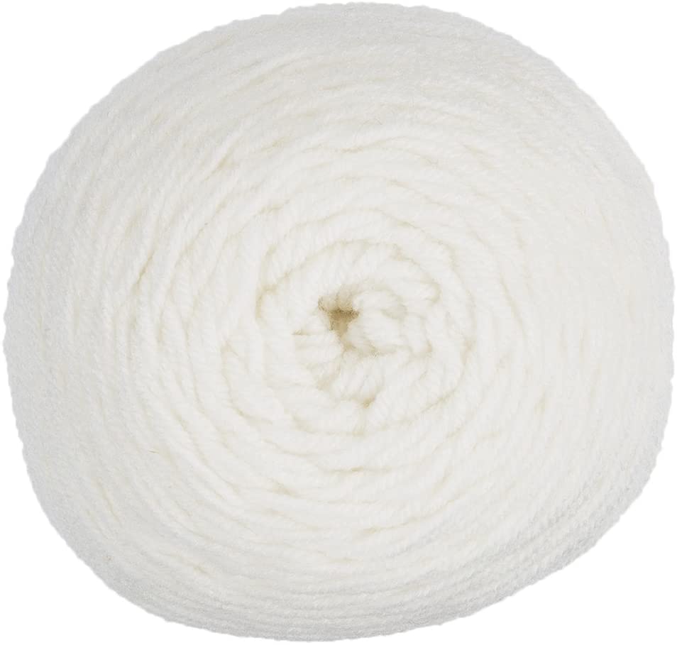 Red Heart Super Saver Jumbo Yarn, Soft White 2 Count (Pack of 1)