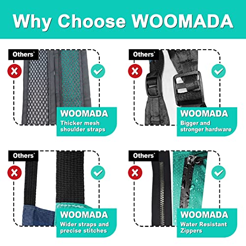 WOOMADA 17L Ultra Lightweight Packable Durable Waterproof Travel Hiking Backpack Daypack for Men Women