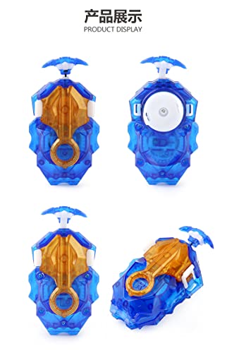 Bey Battle Burst Gyro Blade Toy Set Great Birthday Gift for Children Kids Boys 6 8 + Metal Fusion Attack Top Battling Burst 4 Spinning Tops 2 Two-Way Launcher