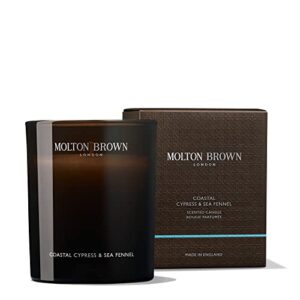 molton brown coastal cypress & sea fennel signature scented candle (single wick), 6.07 oz.