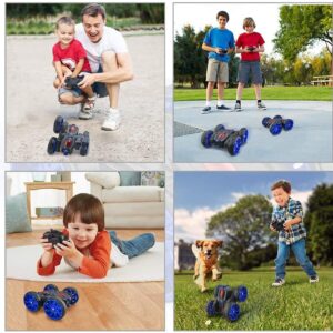 ifollower Remote Control Car,RC Cars Toy All Terrain Off Road 4WD Double Sided Running RC Crawler, 360° Rotation & Flips 2.4GHz RC Stunt Car Birthday Gift for Boys & Girls Aged 4 5 6 7 8 9 10 11 12