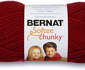 Bernat Softee Chunky Yarn, 3 Pack, Wine