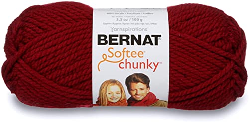 Bernat Softee Chunky Yarn, 3 Pack, Wine