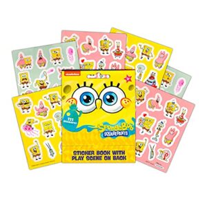 Viacom Spongebob Squarepants Mini Figures 5 Pack - Spongebob Toy Bundle with 5 Spongebob Cupcake Topper Figurines Plus Spongebob Stickers and More (Spongebob Party Supplies)