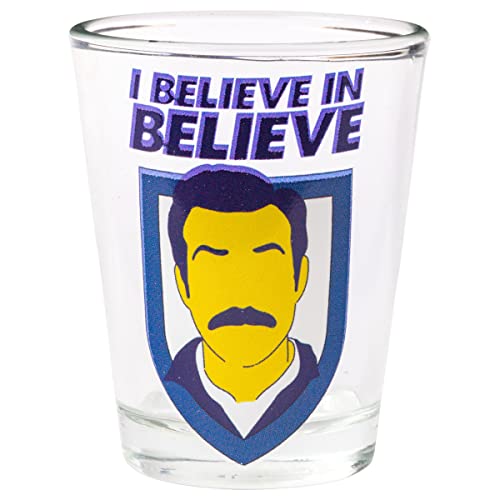 Silver Buffalo Ted Lasso Quotes 4-Pack Mini Glass Set, 1.5 Ounces, Multicolor