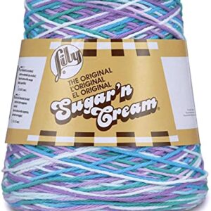 Lily Sugar N Cream Cones Beach Ball Blue Yarn - 1 Pack of 14oz/400g - Cotton - #4 Medium - 706 Yards - Knitting, Crocheting & Crafts