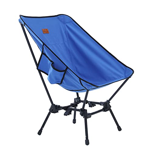 MOON LENCE Adjustable Camping Chair for Adults, Heavy Duty for Heavy People, Lightweight Compact Portable Folding Chair Lawn Chair Beach Chair