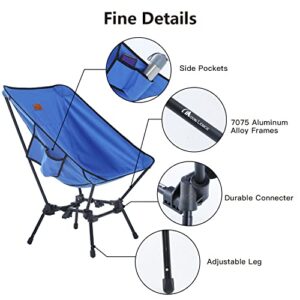 MOON LENCE Adjustable Camping Chair for Adults, Heavy Duty for Heavy People, Lightweight Compact Portable Folding Chair Lawn Chair Beach Chair