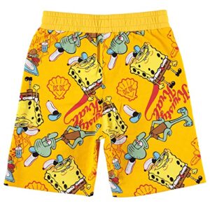 SpongeBob SquarePants Boy's T-Shirt and Shorts Bundle (Gold, 18-20)