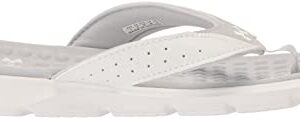 Under Armour Men's Ignite Pro Flip Flop, (100) White / Halo Gray / White, 9, US