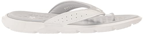 Under Armour Men's Ignite Pro Flip Flop, (100) White / Halo Gray / White, 9, US