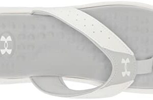 Under Armour Men's Ignite Pro Flip Flop, (100) White / Halo Gray / White, 9, US