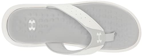 Under Armour Men's Ignite Pro Flip Flop, (100) White / Halo Gray / White, 9, US