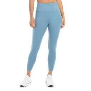 danskin women's high rise bonded legging, strom blue, small