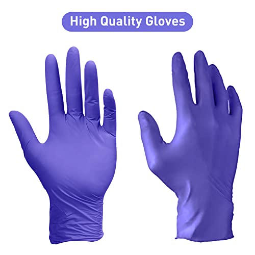 PEIPU Nitrile Gloves,Disposable Cleaning Gloves,(Medium, 100-Count)Powder Free, Latex Free,Rubber Free,Ultra-Strong,Food Handling Use, Single Use Non-Sterile Protective Gloves for Cooking, & More.