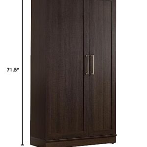 Sauder HomePlus Collection Storage Cabinet, Dakota Oak Finish & 419496 Miscellaneous Storage Storage Cabinet, L: 29.375" x W: 16.125" x H: 71.125", Cinnamon Cherry Finish