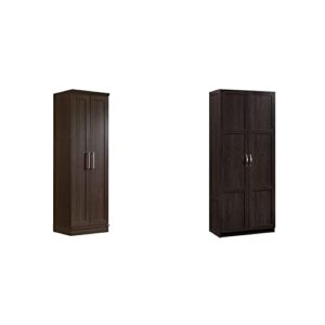 sauder homeplus storage cabinet, dakota oak finish & 419496 miscellaneous storage storage cabinet, l: 29.375" x w: 16.125" x h: 71.125", cinnamon cherry finish