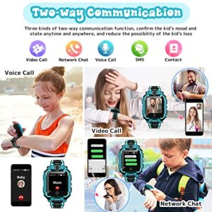 LiveGo 4G Kids Smart Watch for Boys Girls, Liftable Waterproof Safe Smartwatch Phone with 360° Rotatable GPS Tracker Calling SOS Camera WiFi for Kids Children Students Ages 3-12 Birthday Gifts