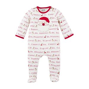 mud pie baby girl's reindeer and santa sleeper, 0-3 months