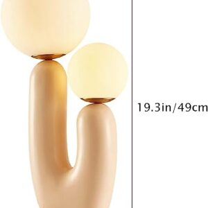 ACLBLK 2-Lights Nordic Simplicity Resin Table Lamp Post-Modern Creative Glass Desk Light G9 Bedroom Bedside Night Light for Villa Living Room Office Library Homestay Hotel Exhibition Hall