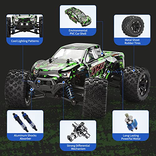 TENSSENX 1:18 Scale All Terrain RC Cars, 40KM/H High Speed 4WD Remote Control Car with 2 Rechargeable Batteries, 4X4 Off Road Monster RC Truck, 2.4GHz Electric Vehicle Toys Gifts for Kids and Adults