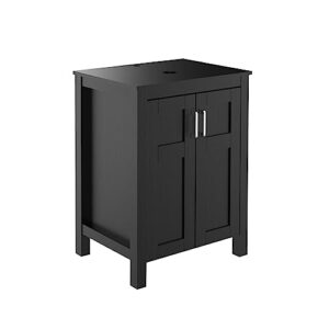 artethys 24 inches single bathroom vnaity modern pedestal sink bathroom stand cabinet wood black bathroom cabinet