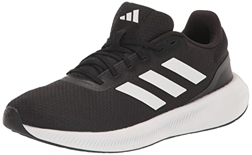 adidas Men's Run Falcon 3.0 Shoe, Black/White/Black, 10.5