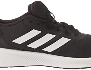 adidas Men's Run Falcon 3.0 Shoe, Black/White/Black, 10.5