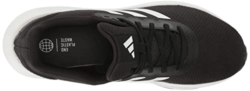 adidas Men's Run Falcon 3.0 Shoe, Black/White/Black, 10.5