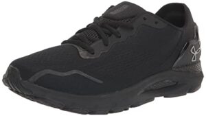 under armour men's hovr sonic 6 running shoe, (003) black/black/metallic gun metal, 11