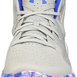 Under Armour Unisex Jet '21 Basketball Shoe, (109) Mod Gray/White/Versa Blue, 10 US Men