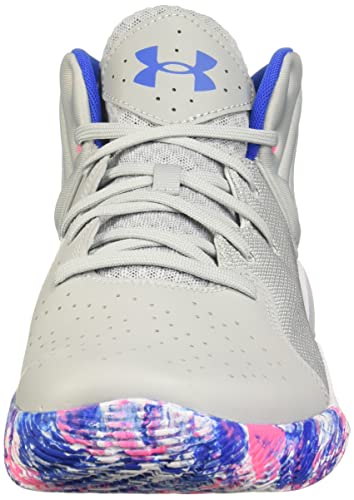 Under Armour Unisex Jet '21 Basketball Shoe, (109) Mod Gray/White/Versa Blue, 10 US Men