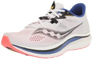 saucony men's endorphin pro 2 sneaker, white/black/vizi, 11